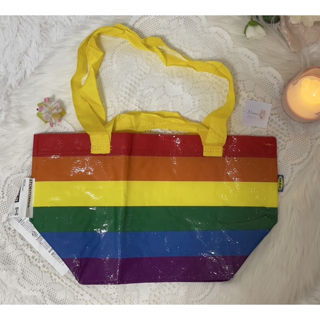 IKEA Shopping Bag Small Rainbow Beautiful STORSTOMMA Model New ...