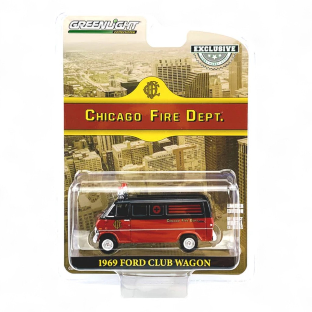Greenlight Greenlightlight |1969 Ford Club Wagon Ambulance-Chicago Fire ...