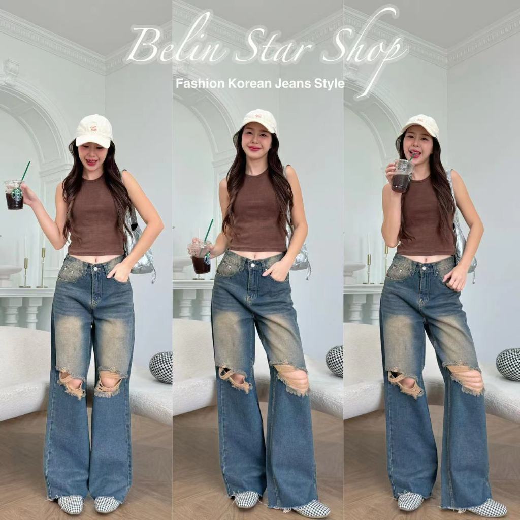 Lisa Cylindrical Jeans With Rust Color Code 7722 | Shopee Malaysia