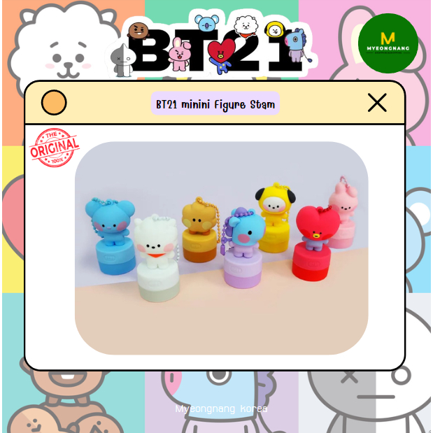 BT21 minini Figure Stam Built-In Ink Pump | Shopee Malaysia