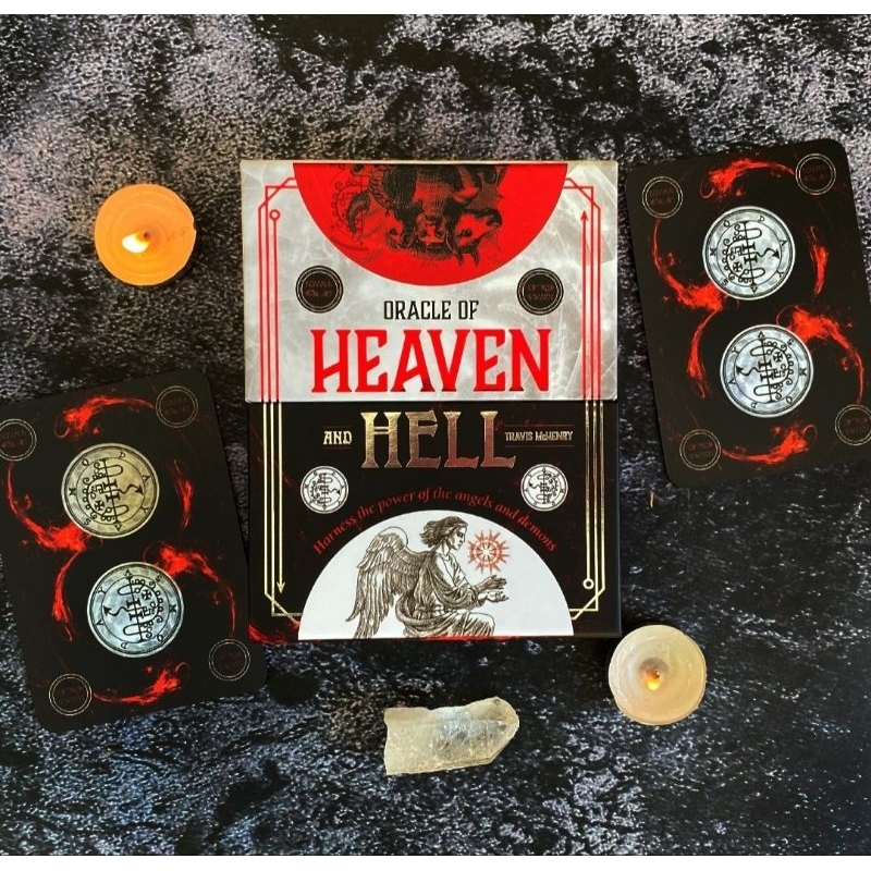Oracle of Heaven And Hell Luxury Red Edge Cards Tarot | Shopee Malaysia