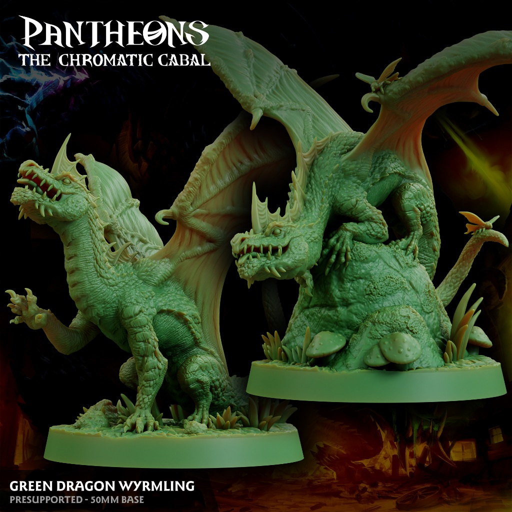 Pantheons-Green Dragon-Model For DnD miniature and other RPG's ...
