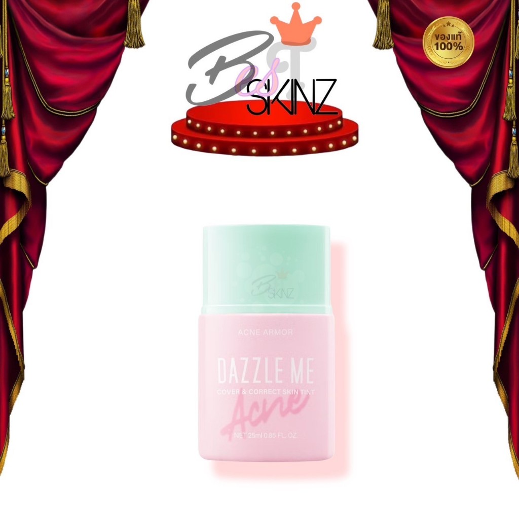 DAZZLE ME Acne Armor Cover & Correct Skin Tint Foundation For People ...