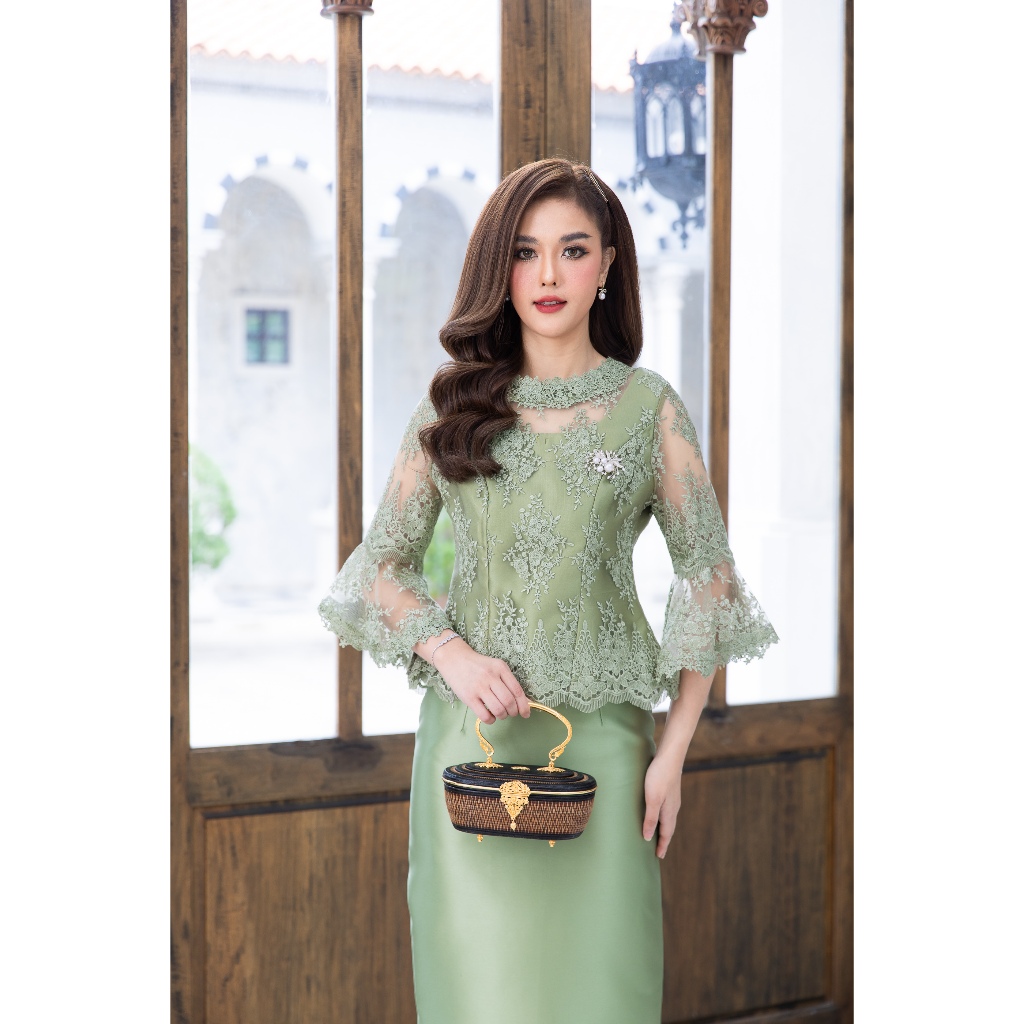 CHANIDA Dress Set Shirt And Skirt Mother Groom/Bride/Host Out Beautiful Shape Work Collar ...