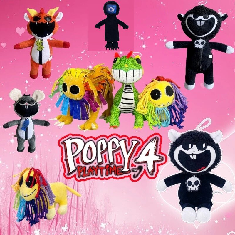 Nightmare Critters Poppy Playtime Chapter 4 Plush Toys Doey Pianosaurus ...