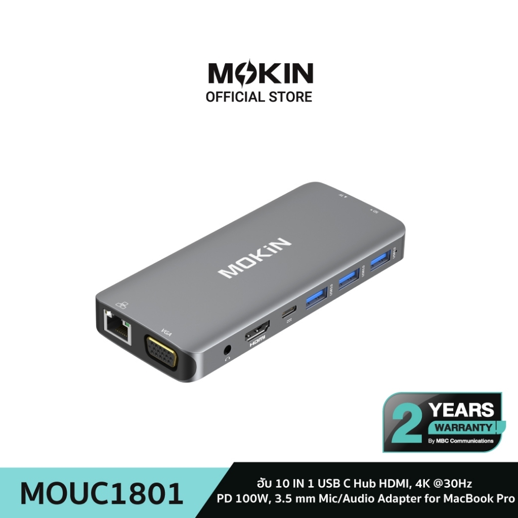 MOKiN MOUC1801 Hub Adapter 10 IN 1 USB C Multiport Adaptor | Shopee ...