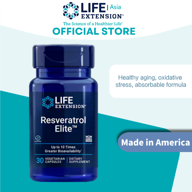 Elite Life Extension Resveratrol Elitetm 30 vegetarian capsules ...