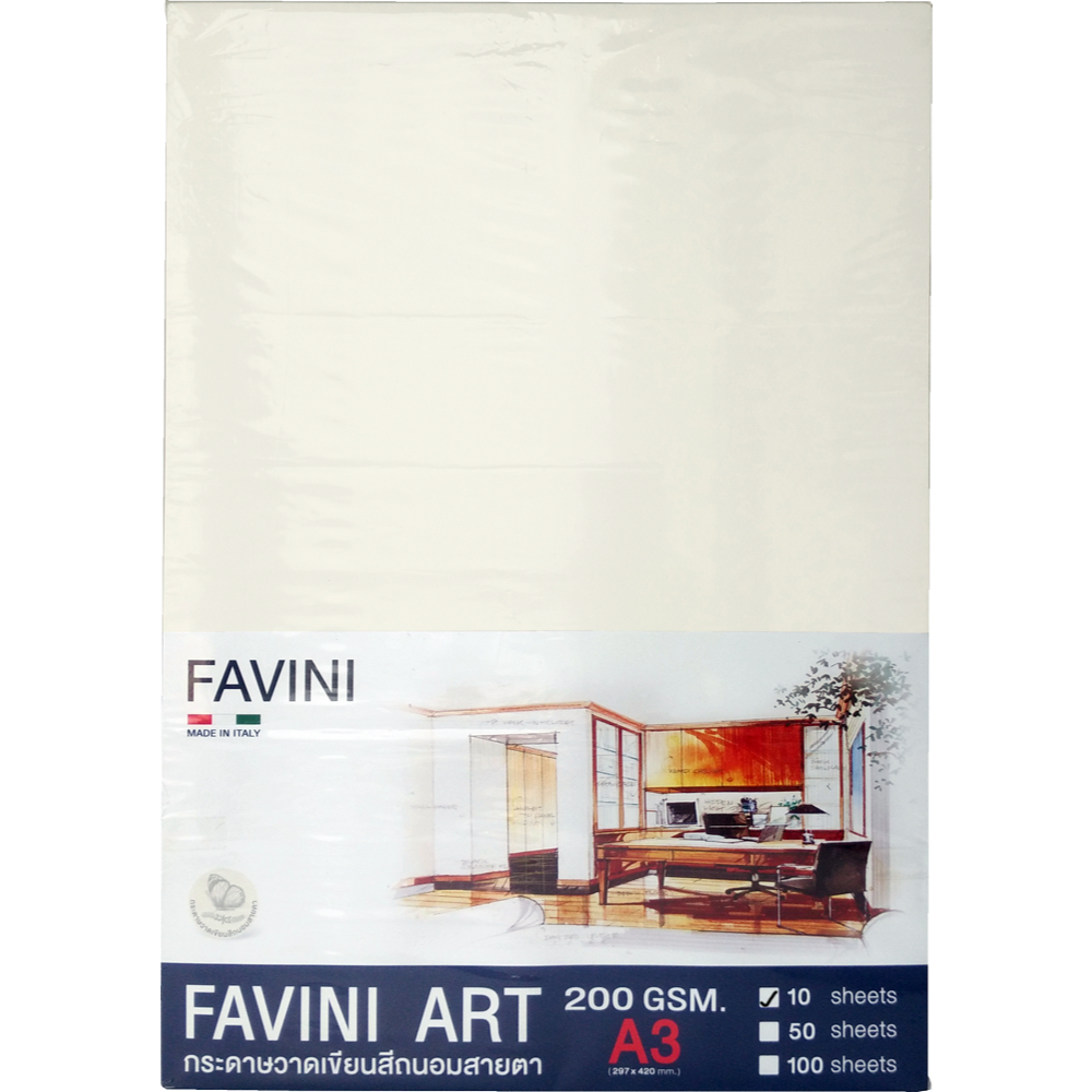 FAVINI ART Ivory Drawing Paper 100 Lbs A3 Eye Care Coarse Type 200gsm ...