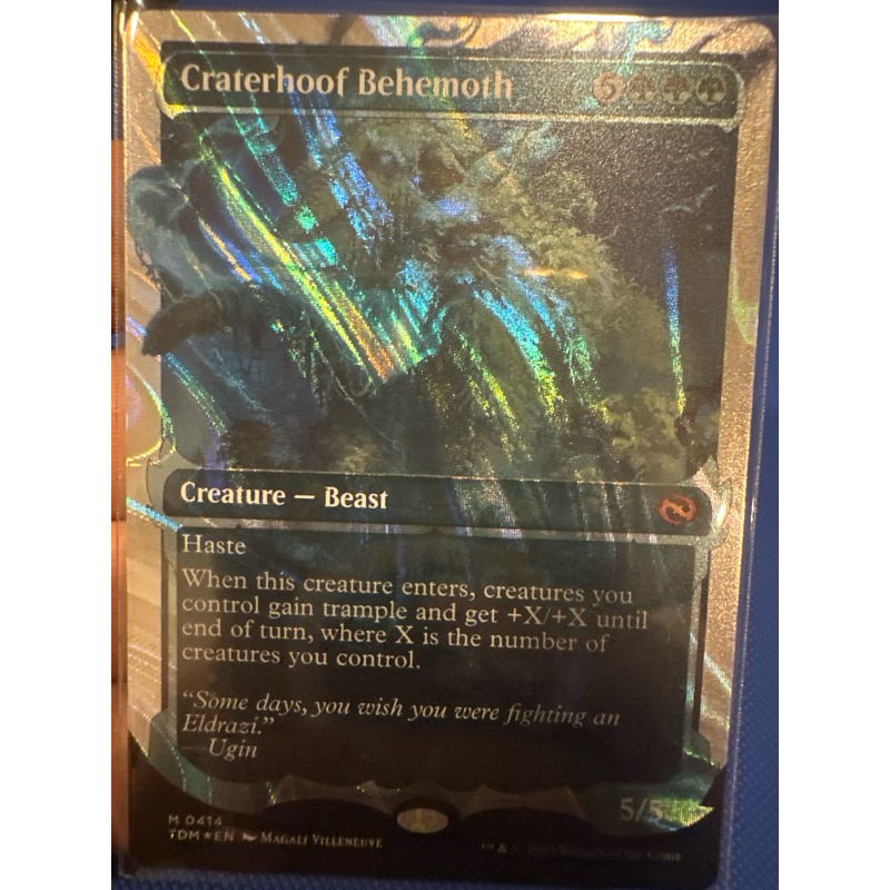 Craterhoof Behemoth (0414-Ghostfire Showcase Halo Foil) Magic The Gathering MTG Card From Tarkir ...