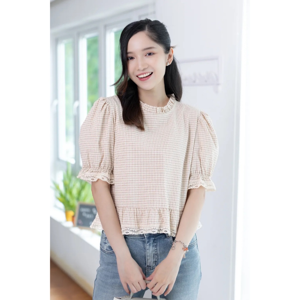 Narinari: NT2514 Soft Trim Cotton Blouse. | Shopee Malaysia