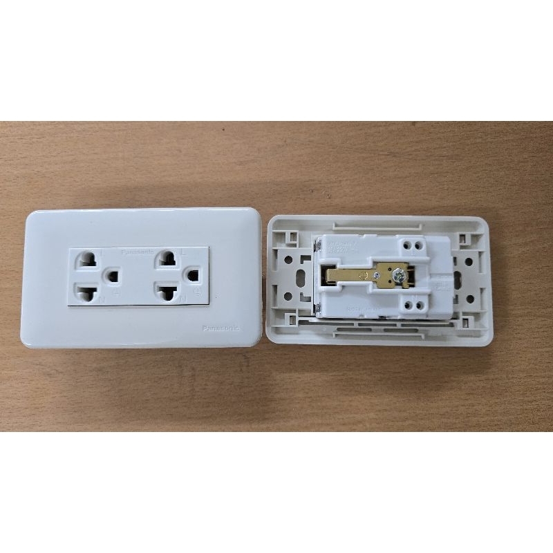 Panasonic Twin Ground Plug Model WNG15923-7 White + 3 Socket Mask 2nd ...
