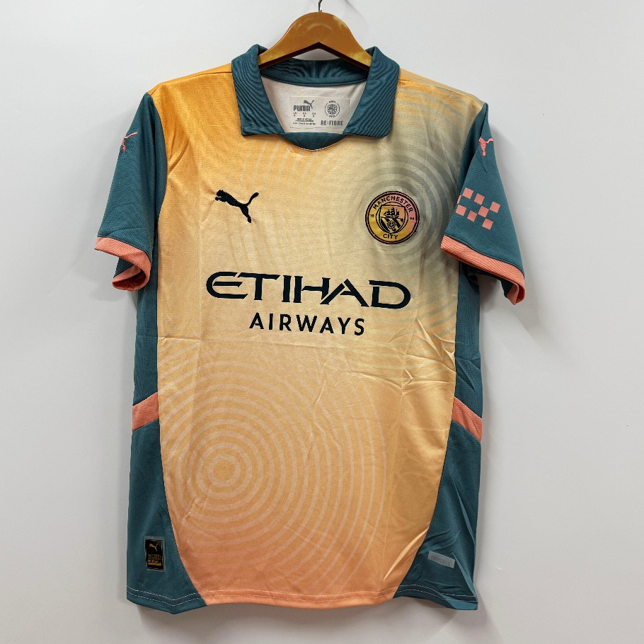 !! Man City 4th kit Men's Football Shirt Four Grades Soccer Fan 24/25 ...