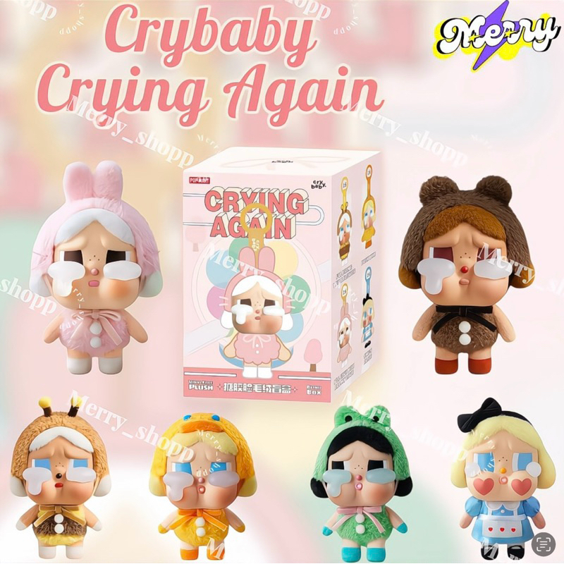 POP MART Keychain CRYBABY Crying Again Series-Vinyl Face Plush Win ...