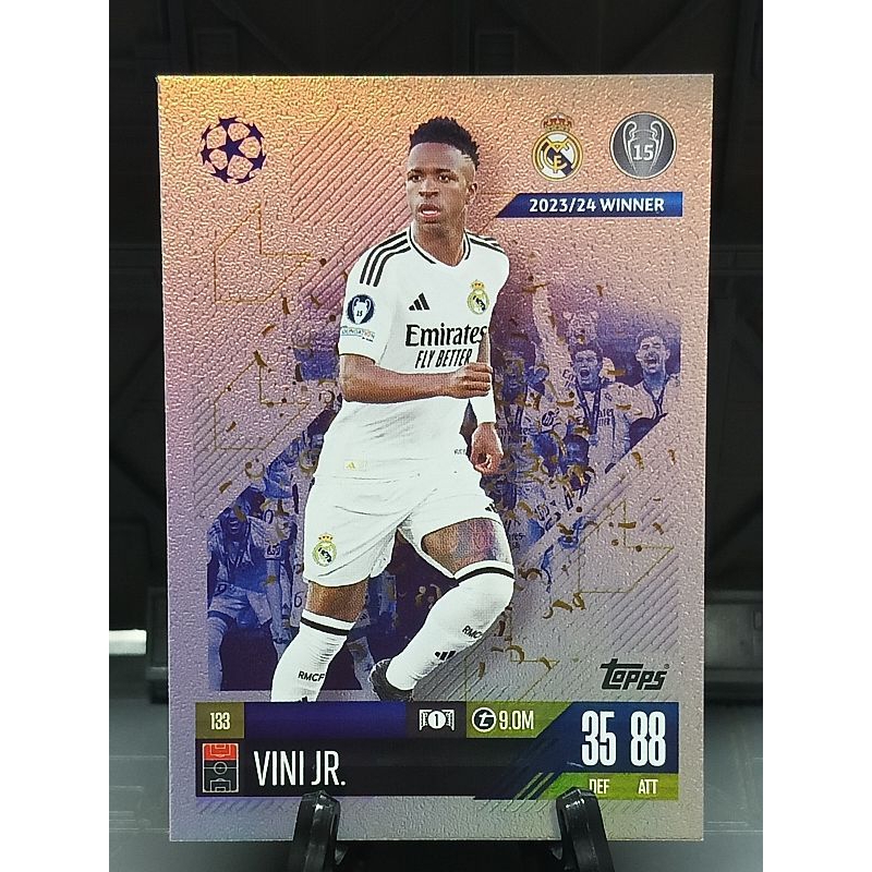 VINI Jr. real Madrid match attax football card Tops 2023-2024 winner ...