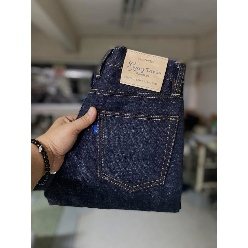74denim15oz Enjely Denim Model Has A Small Shift Slim And Straight | Shopee Malaysia