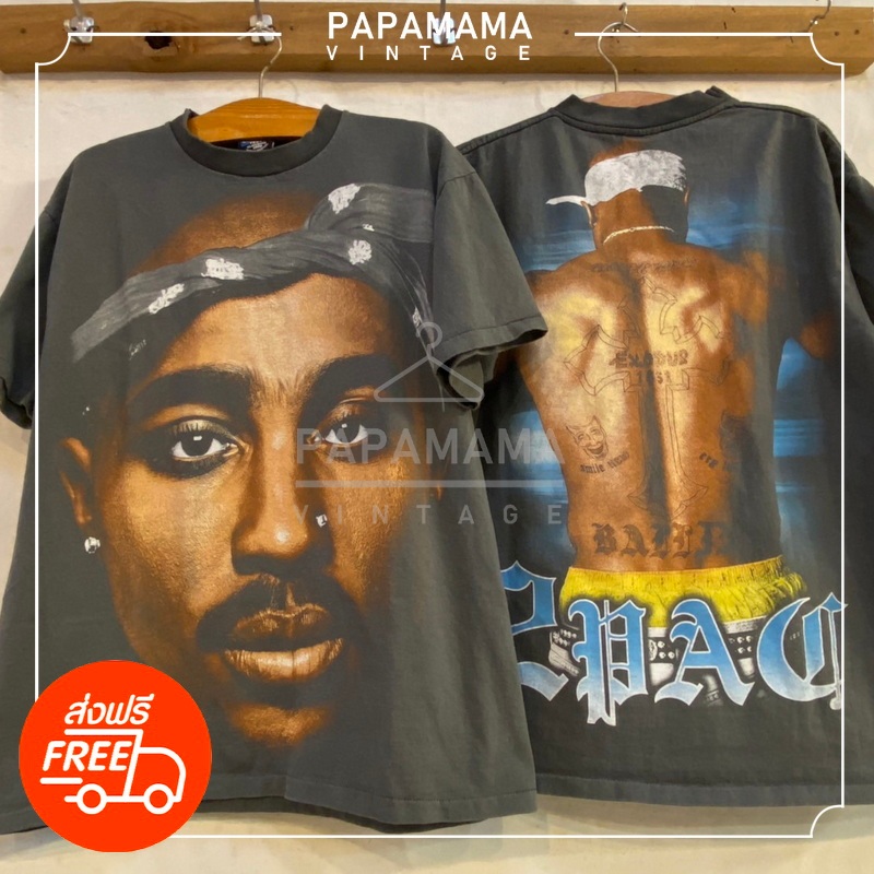 [2PAC]TUPAC SHAKUR Bio Washed tag Original Bootleg Authentic shirt Band ...