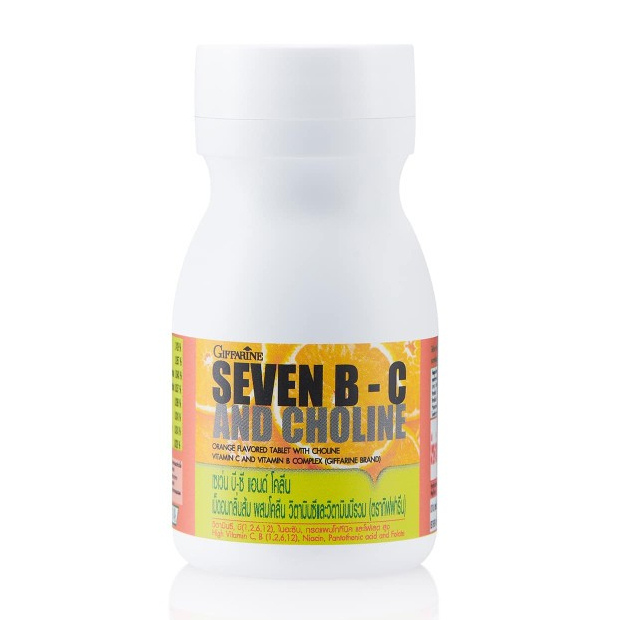 Seven B-C & Choline Orange Flavoured Tablets With Vitamin C B Complex ...