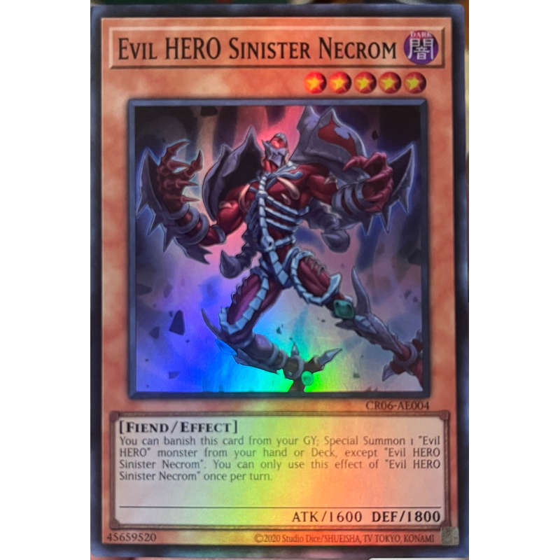 Yugioh Asia-Eng [CR06-AE004] Evil Hero Sinister Necrom (Super Rare ...