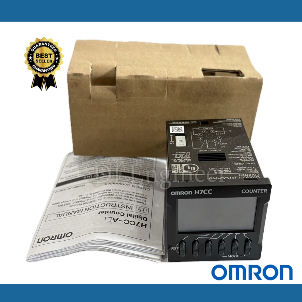 Digital Counter H7CC-A8 100-240VAC "OMRON" & Tachometer Speedometer Socket 8pin LCD 6 Digit ...