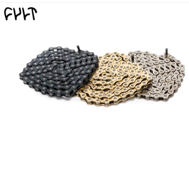 Bicycle Chain bmx Cult 410 (Blacl/Gold/Chrome) Total Joint Number: 100 ...