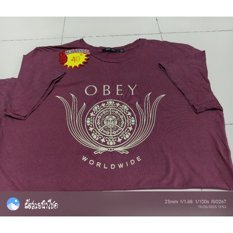 D7 Obey 2nd Hand T-Shirt Brand Vintage Cartoon Band Pattern Fun ️ Good ...