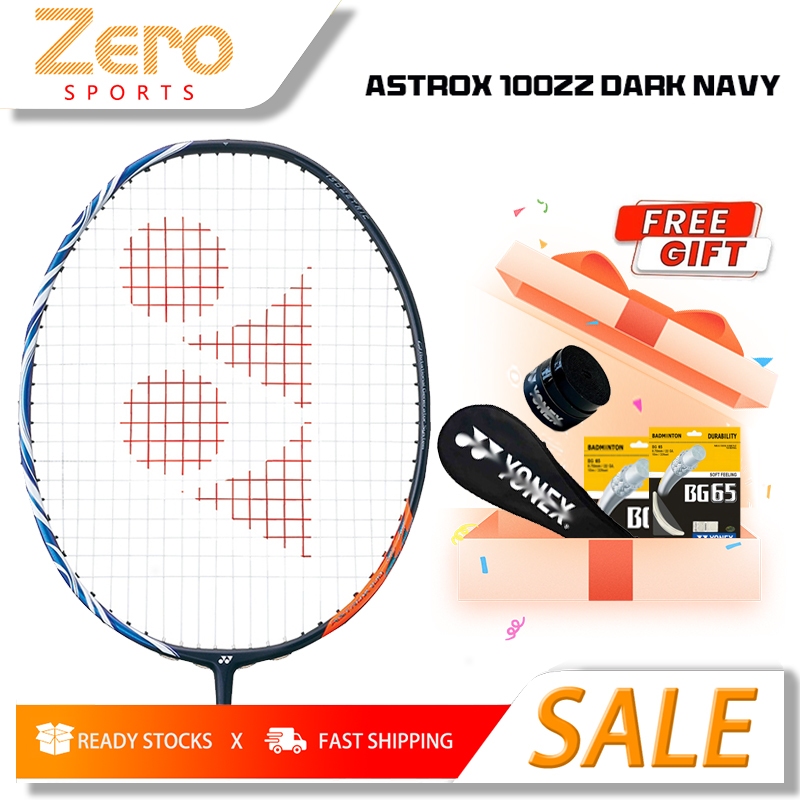 ASTROX 100ZZ Dark Navy Badminton Racket 4U G5 26-30Lbs 83g Bat Original | Shopee Malaysia