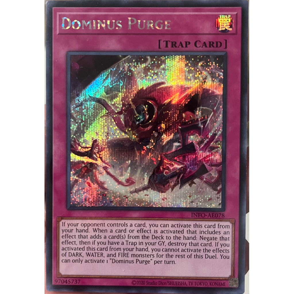 Yugioh Asia-Eng [INFO-AE079] Dominus Purge (Secret Rare) Authentic Yuki ...