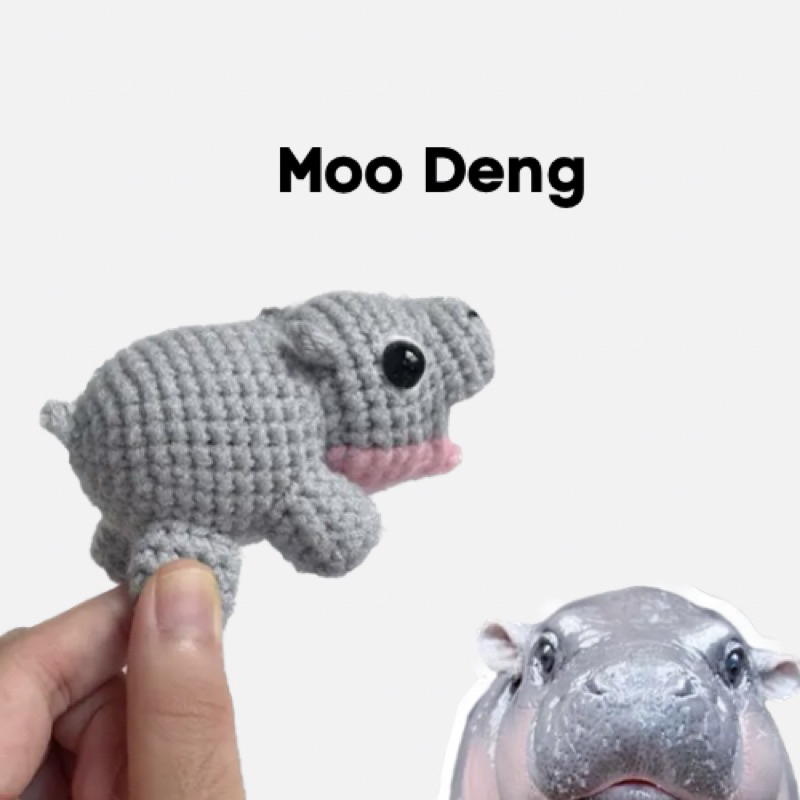 Moo Deng the Hippo Bounce Keychain | Shopee Malaysia