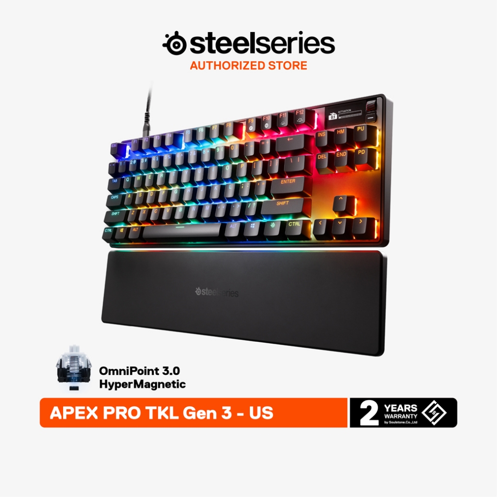 SteelSeries Apex Pro TKL Gen 3 Gaming Keyboard Switches OmniPoint 3.0 ...