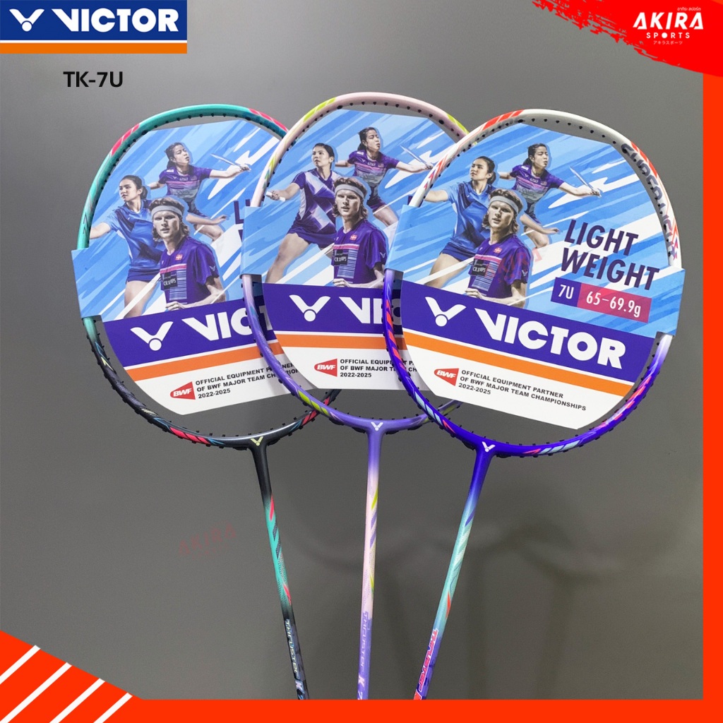 VICTOR Badminton Racket Model TK-7U Plus String And Pouch 6 Thai ...