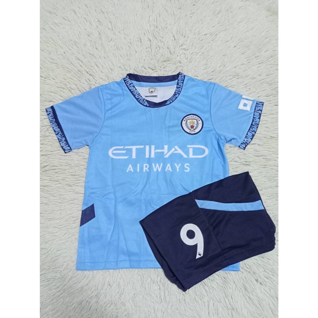 Kids Football Jersey Menchester City Club Print The Name Of Halend ...