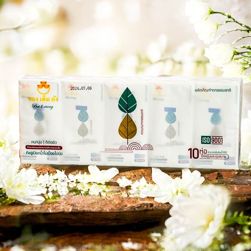 Tissue [1 Pack 10 Packs] 5 Layers Thick Made From Pure Wood Pulp Check ...