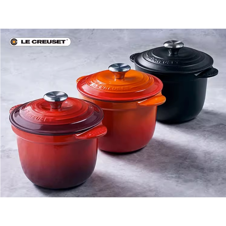 LE CREUSET Color Enamel Cast Iron Pot Induction Cooker Kettle Casserole ...