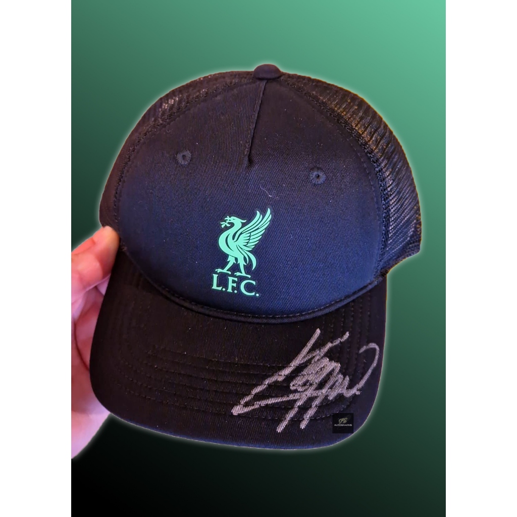 Original LFC Black Logo Green Cap With Jurgen Klopp Signature | Shopee ...