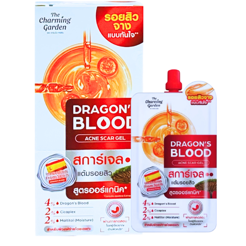 The Charming Garden Dragon's Blood Acne Scar (Box x 6 Sachets) | Shopee ...