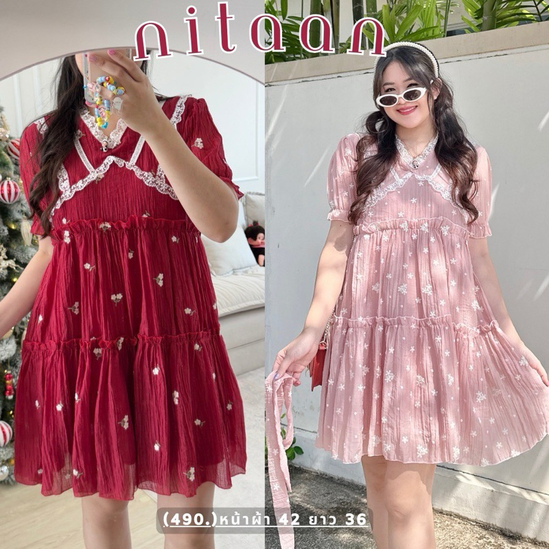NITAAN Cordial Dress This Model Is Not Big Beautiful Fabric Embroidered ...