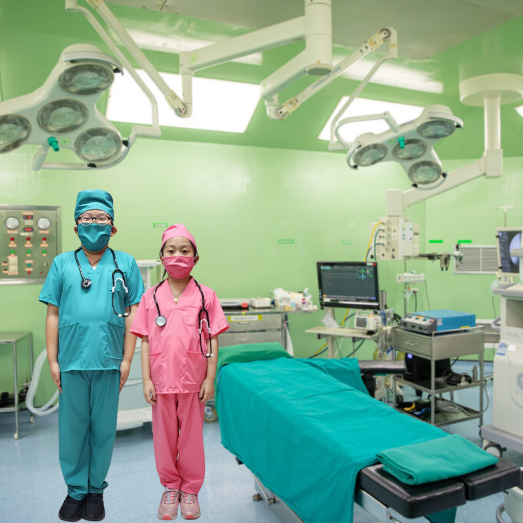 Surgical Doctor Costume Occupational Child Occupation Uniform Cosplay ...