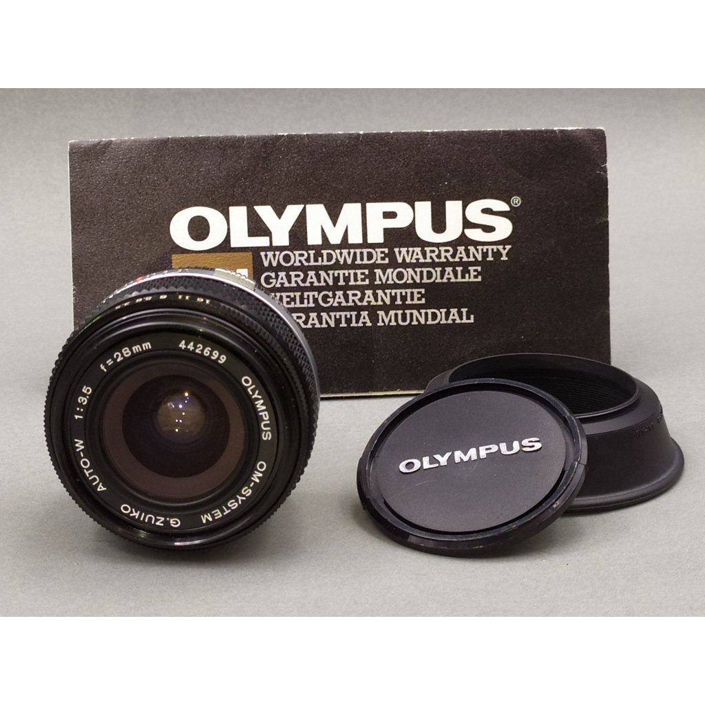 Olympus G. Hand Crank Lens. Zuiko 28mm f3.5 Wide Angle (Om Mount) With ...