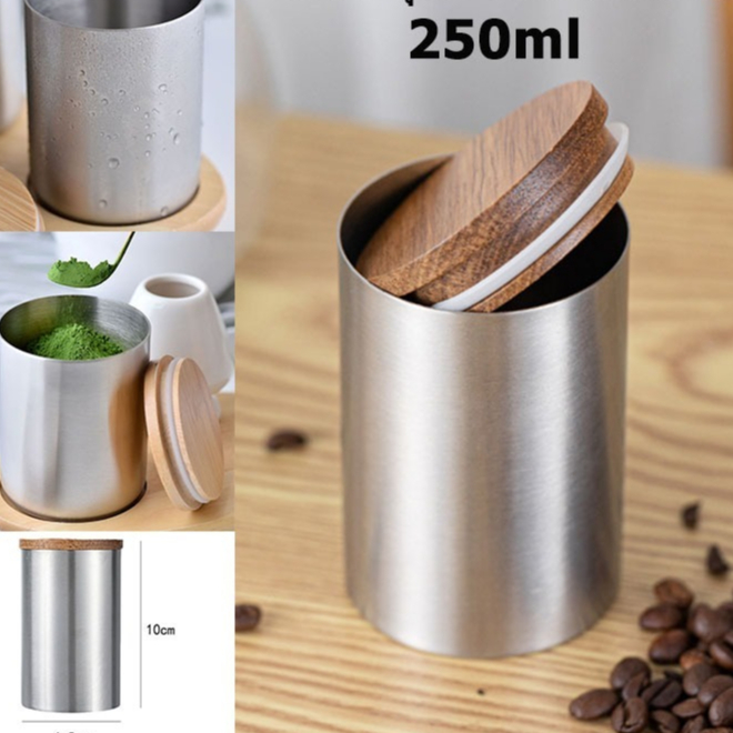 Tea Jar Stainless Steel 304 Canister Storage Powder Container For ...