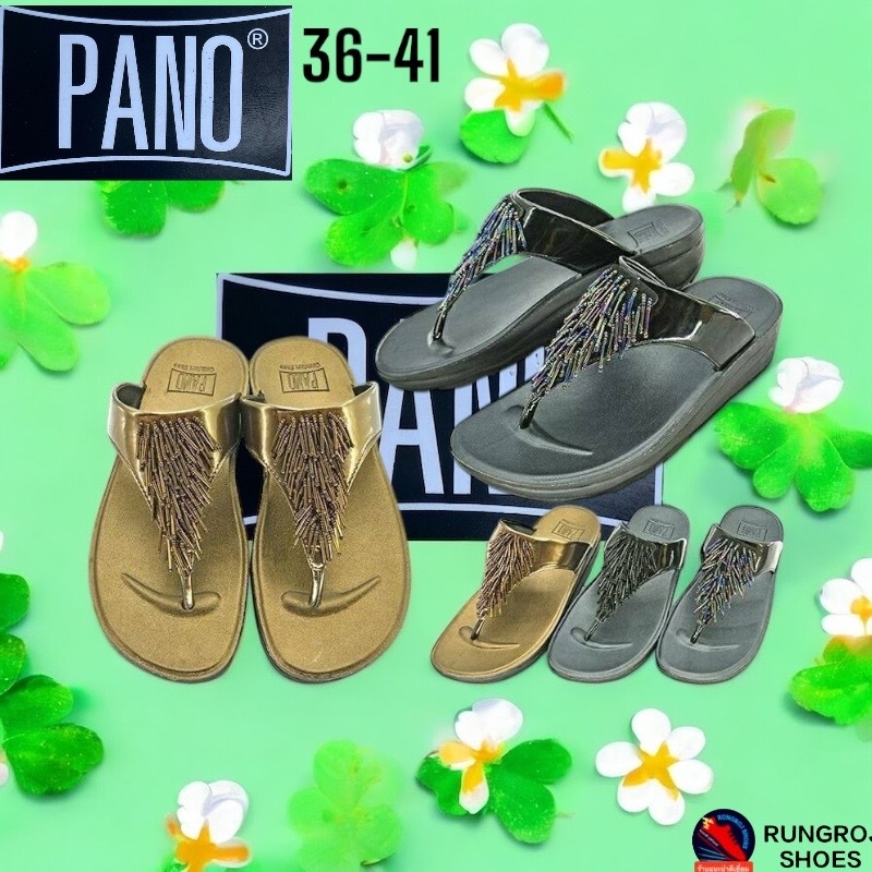 Pano Women's Fashion Flip-Flops Model E02-B09 Pu Sole Flat Style 3 ...