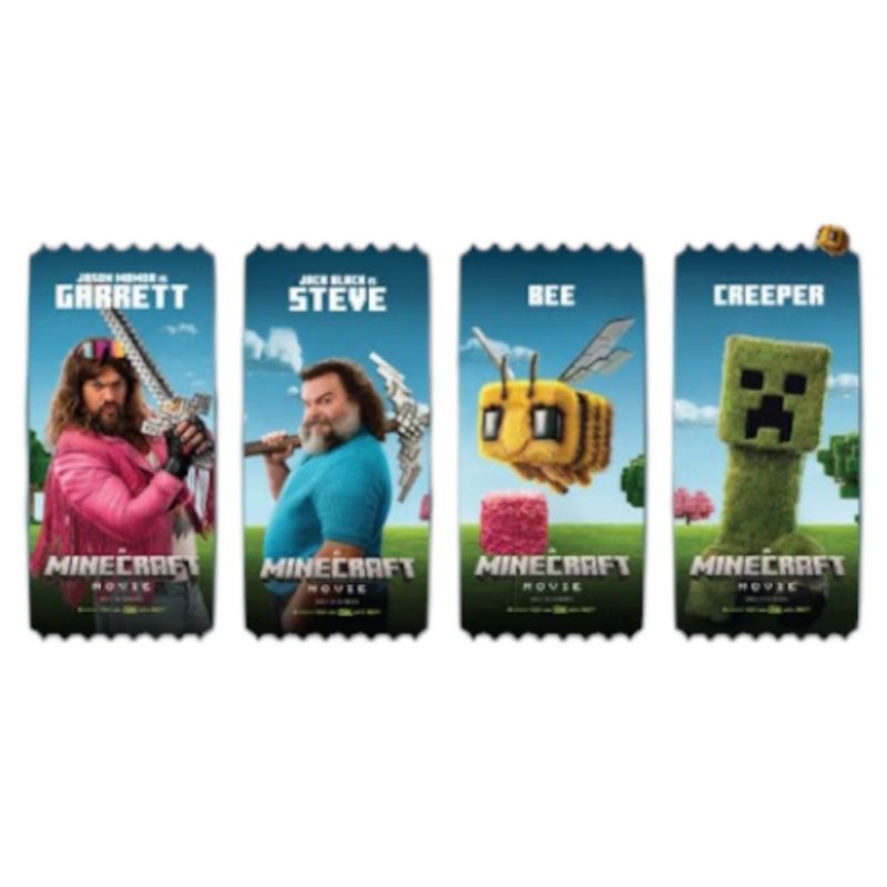 Twinkle Tickets Collectible Ticket A Minecraft Movie 2025 The SF Cinema ...