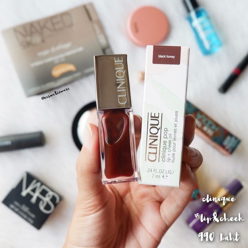! [Thai Label] ️ clinique Poptm lip + cheek oil black honey | Shopee ...