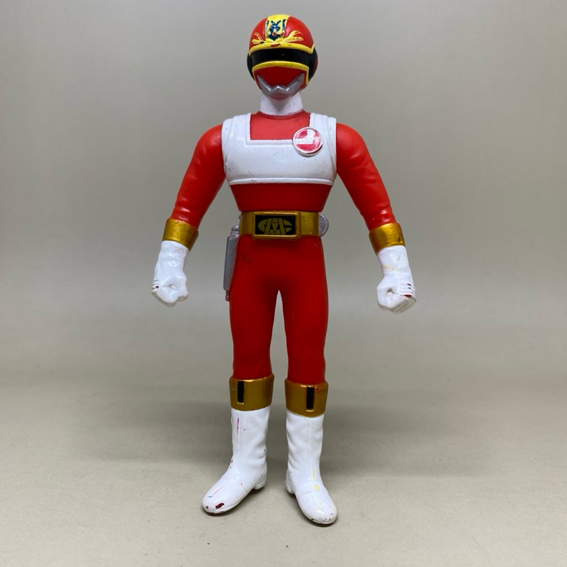 (With Gold Border) Sentai Changeman Dragon Red Soft Figure (2001) 11.5 ...