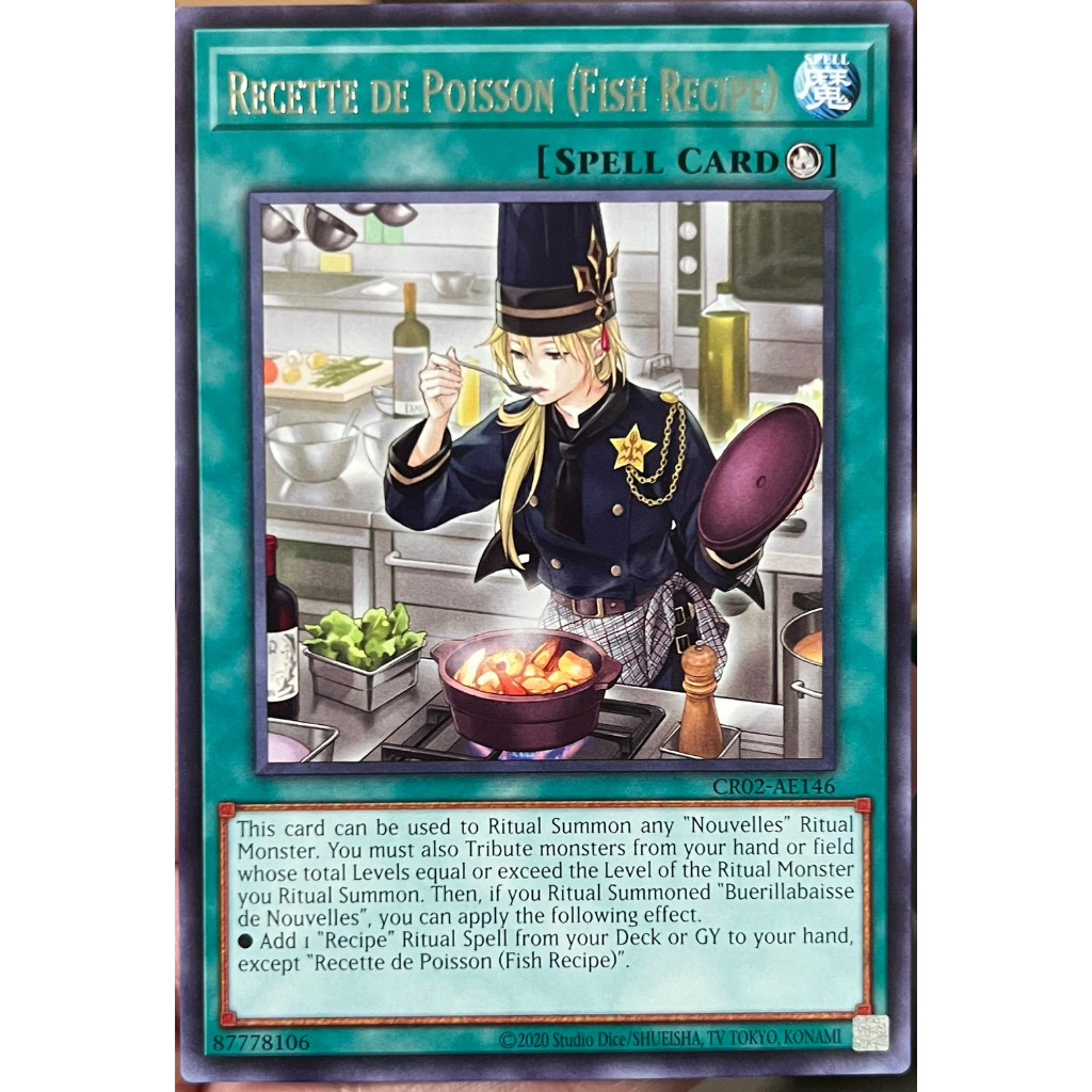 Yugioh Asia-Eng [CR02-AE146] Recipe de Poisson (Fish Recipe) (Rare ...