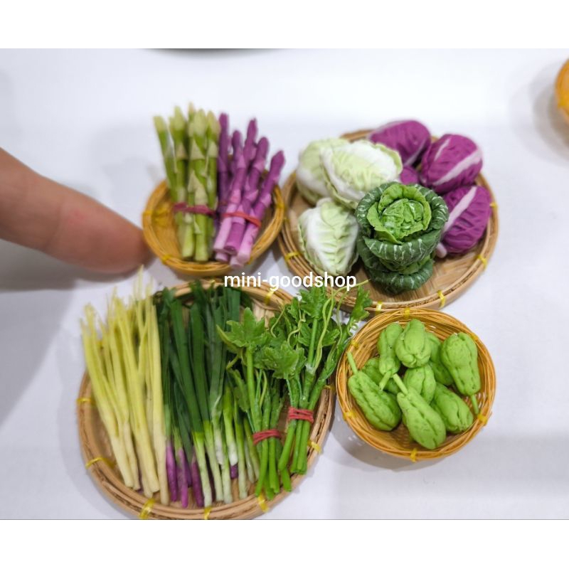 Miniature Vegetables Mini Chives Model Asparagus Thai Clay Molding Per ...