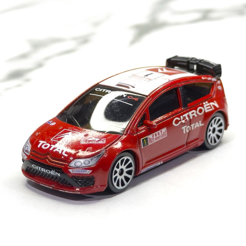 Majorette Citroen C4 WRC No.1 Diecast Model Car In Red White Roof ...