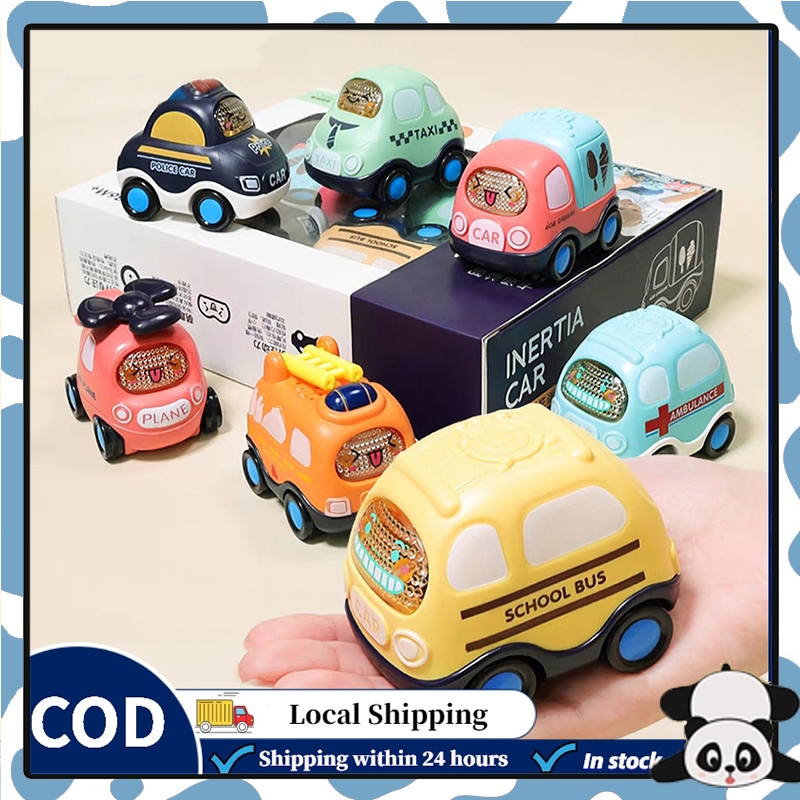 Cartoon Toy Cars For Children Inertial Engineering Car Model ...