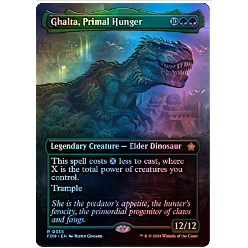 Foundations Variants Foil: Ghalta Primal Hunger (0335-Borderless ...