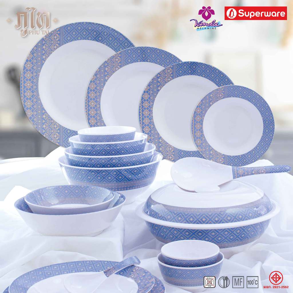 Srithai Melamine PHU TAI Pattern VANDA Brand by SUPERWARE Melamine ...