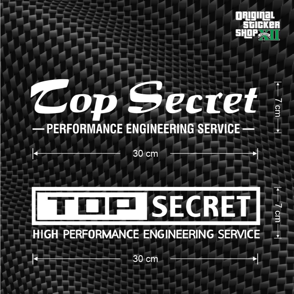 Sticker Top Secret JDM Cut-Out Weather Resistant Car Auto Locomotive ...